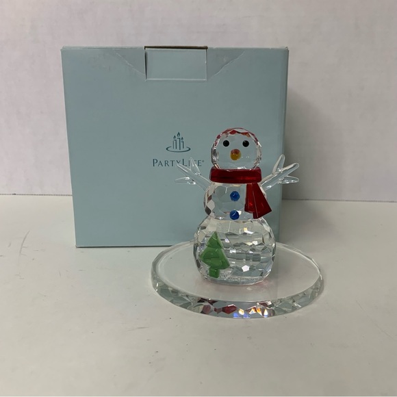 PartyLite | Holiday | Partylite Retired Crystal Snowman Votive Tea ...